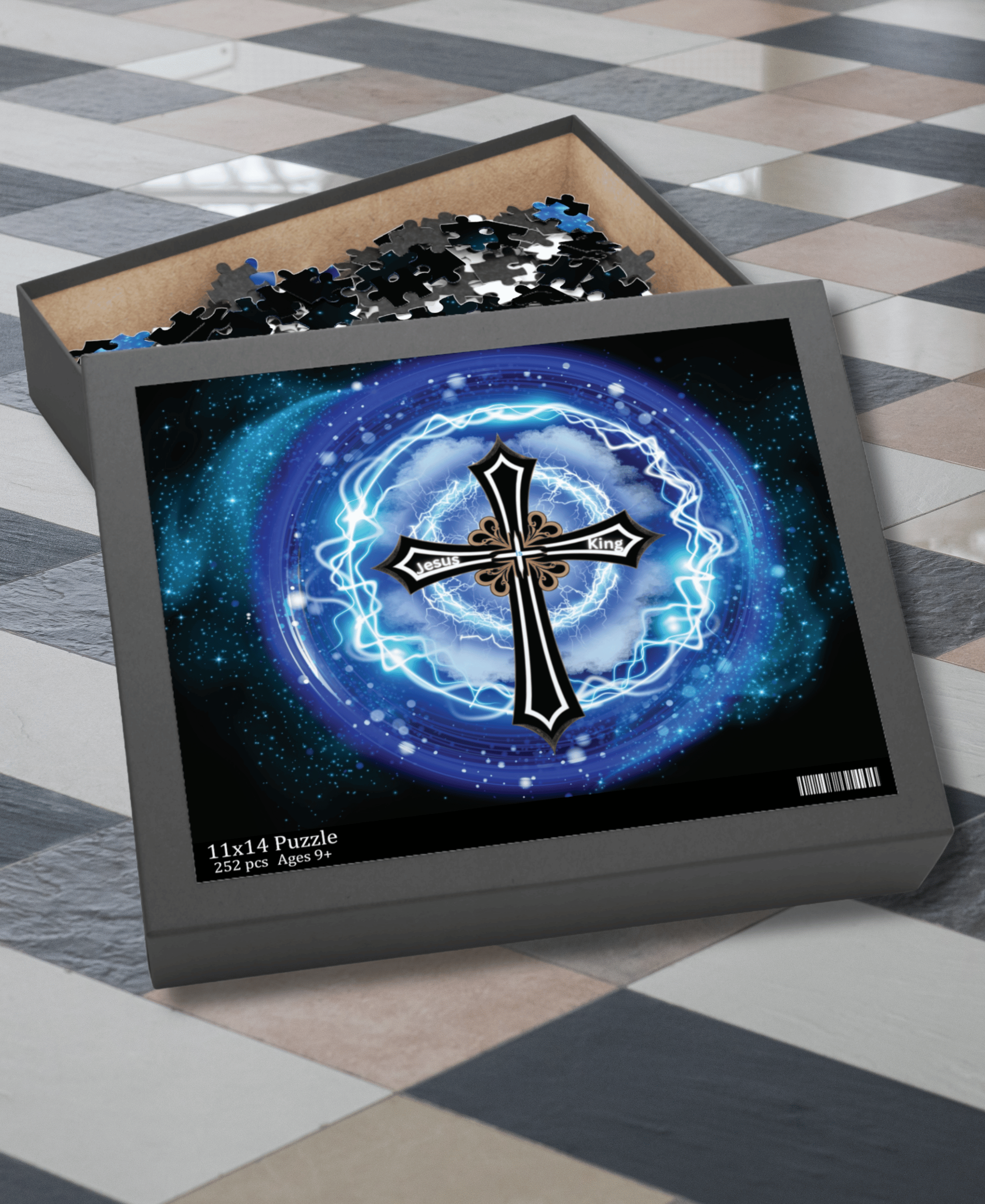 Lightning & Clouds Cross - Puzzle (120, 252, 500-Piece) – Magnify Faith